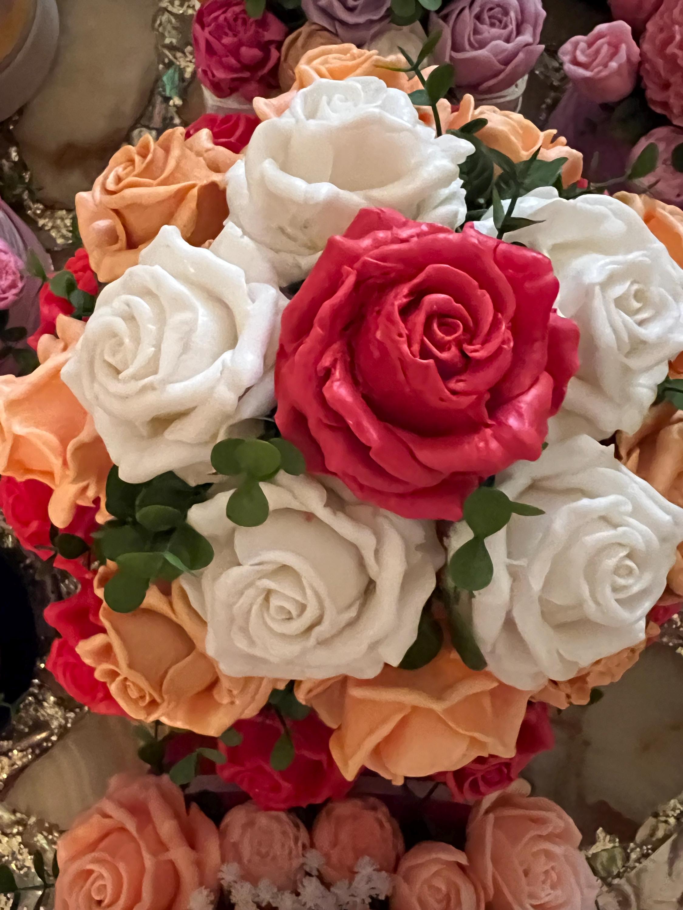 Large Soap Flower Bouquet (handmade) - Etsy