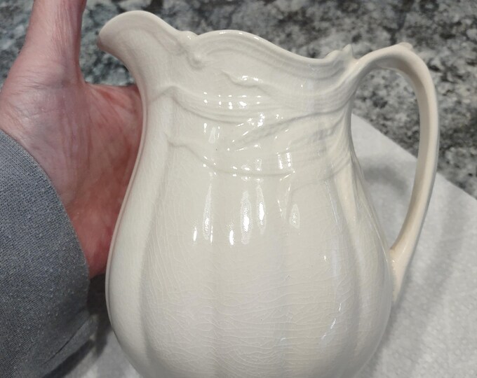 Vintage - Ironstone Water Pitcher 6" - Wheat Pattern - William Adams ...