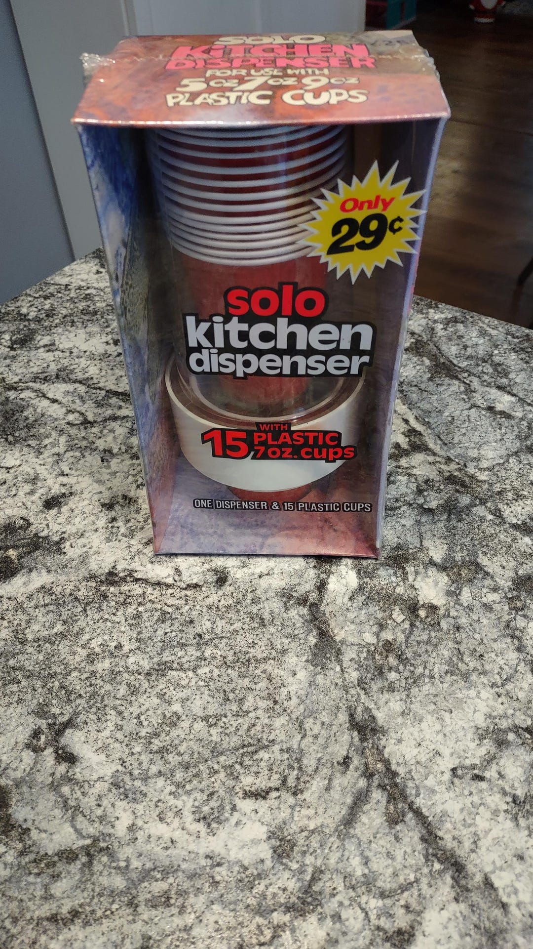 Solo Kitchen Dispenser With (15) Plastic 7 Oz. Cups - Vintage - Solo ...
