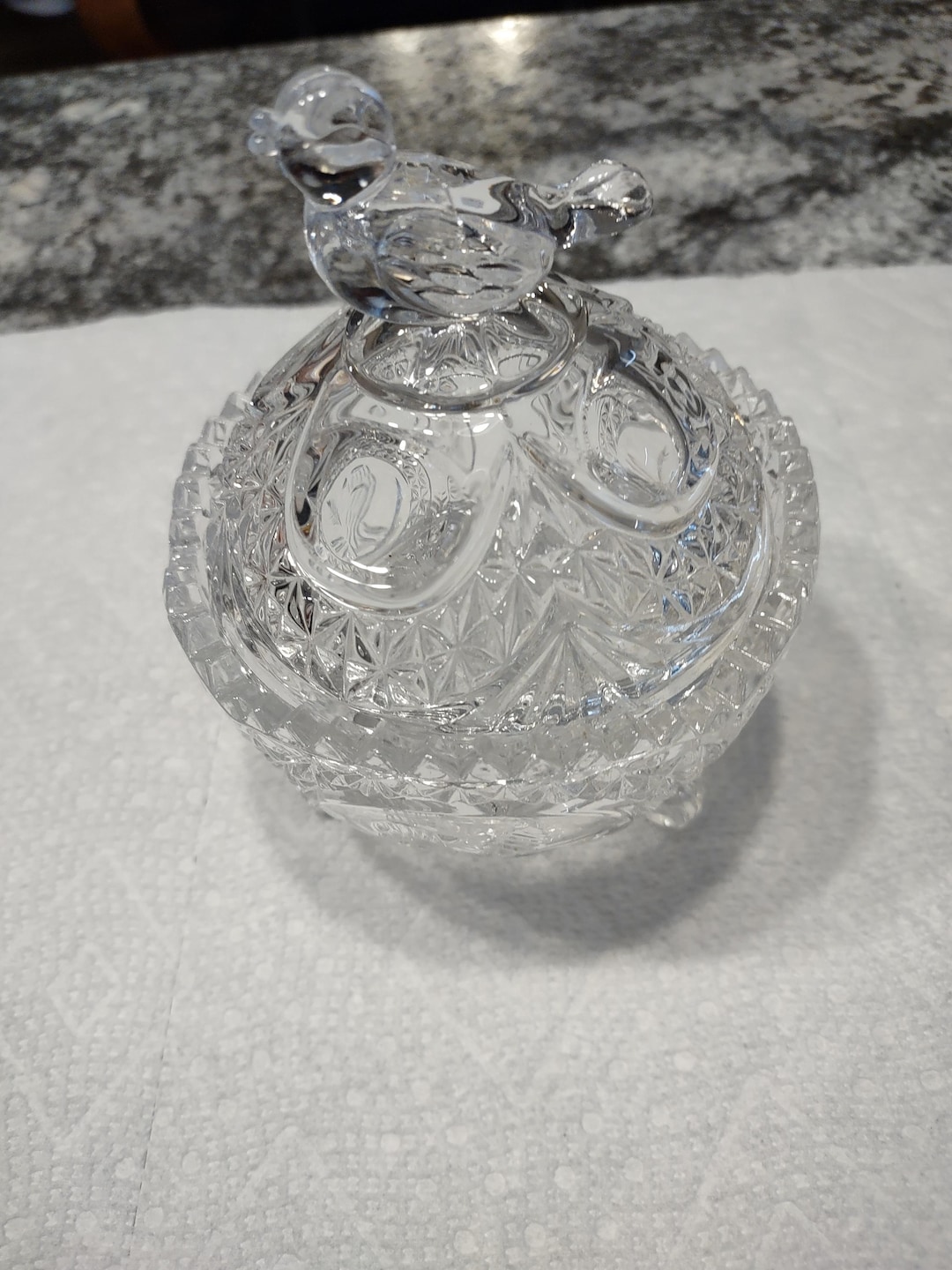 Vintage - Hofbauer Candy/trinket Dish - the Byrdes Crystal Collection ...