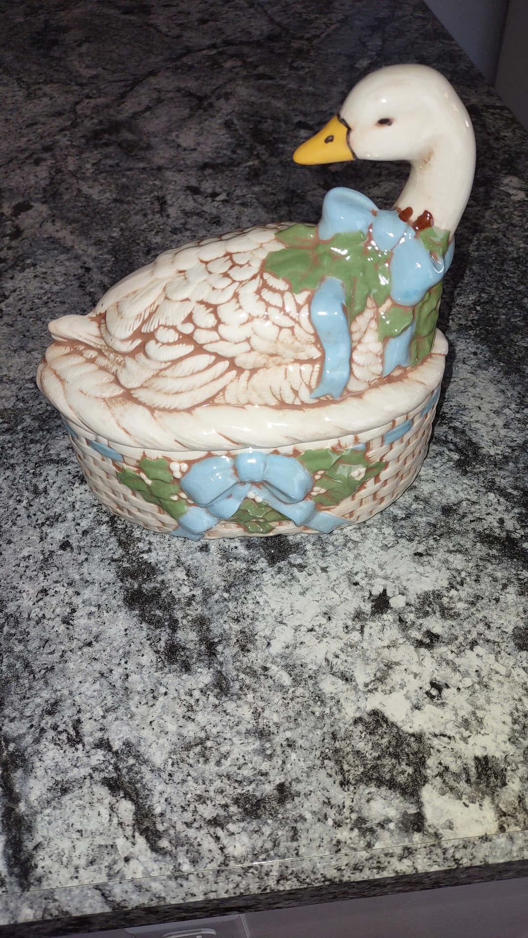 Vintage Mother Goose Cookie Jar - Handpainted - Ceramic - 1987 - Chalk ...