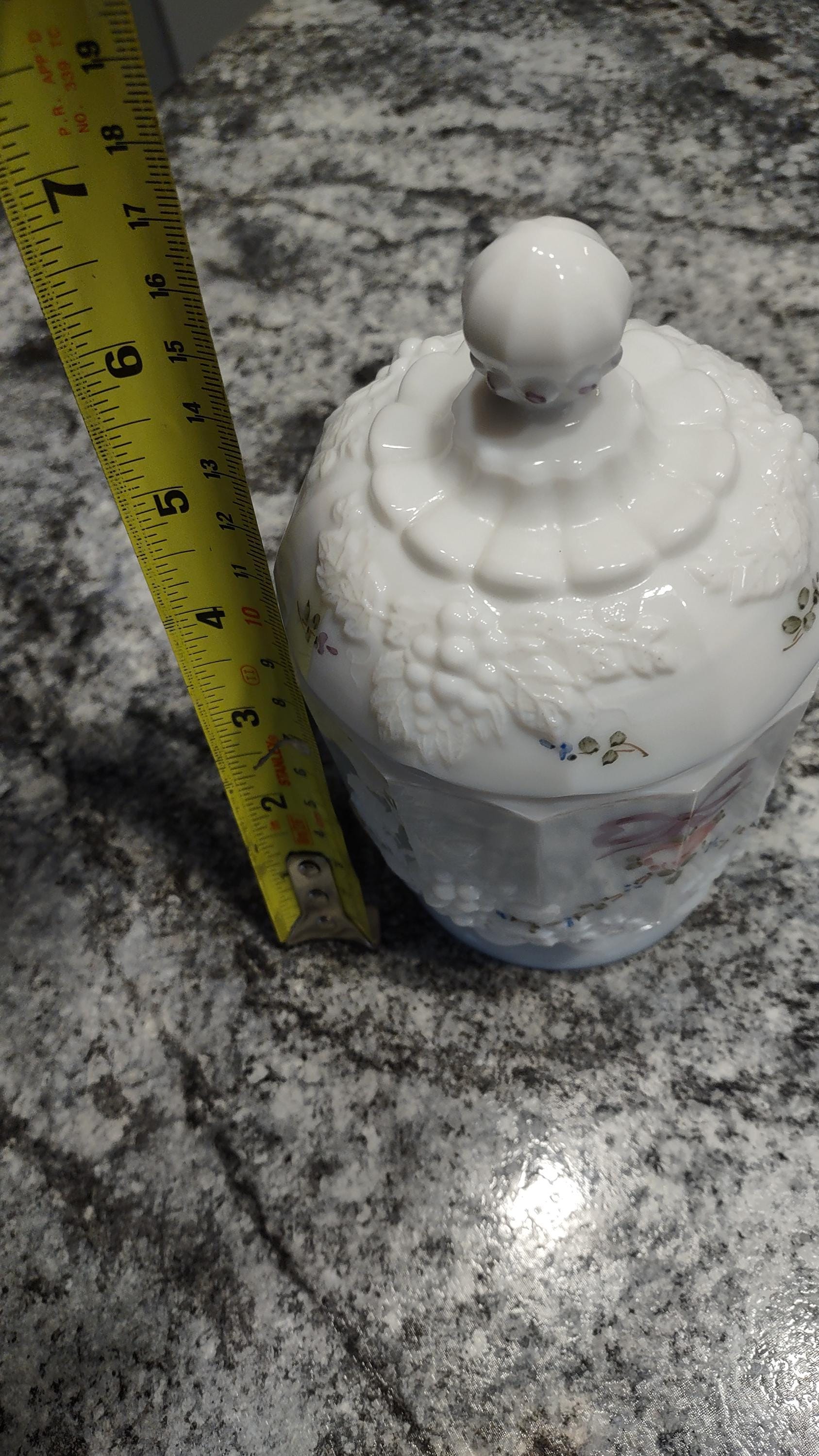 Westmoreland Milk Glass - Candy Dish With Lid - Roses and Bows - *there ...