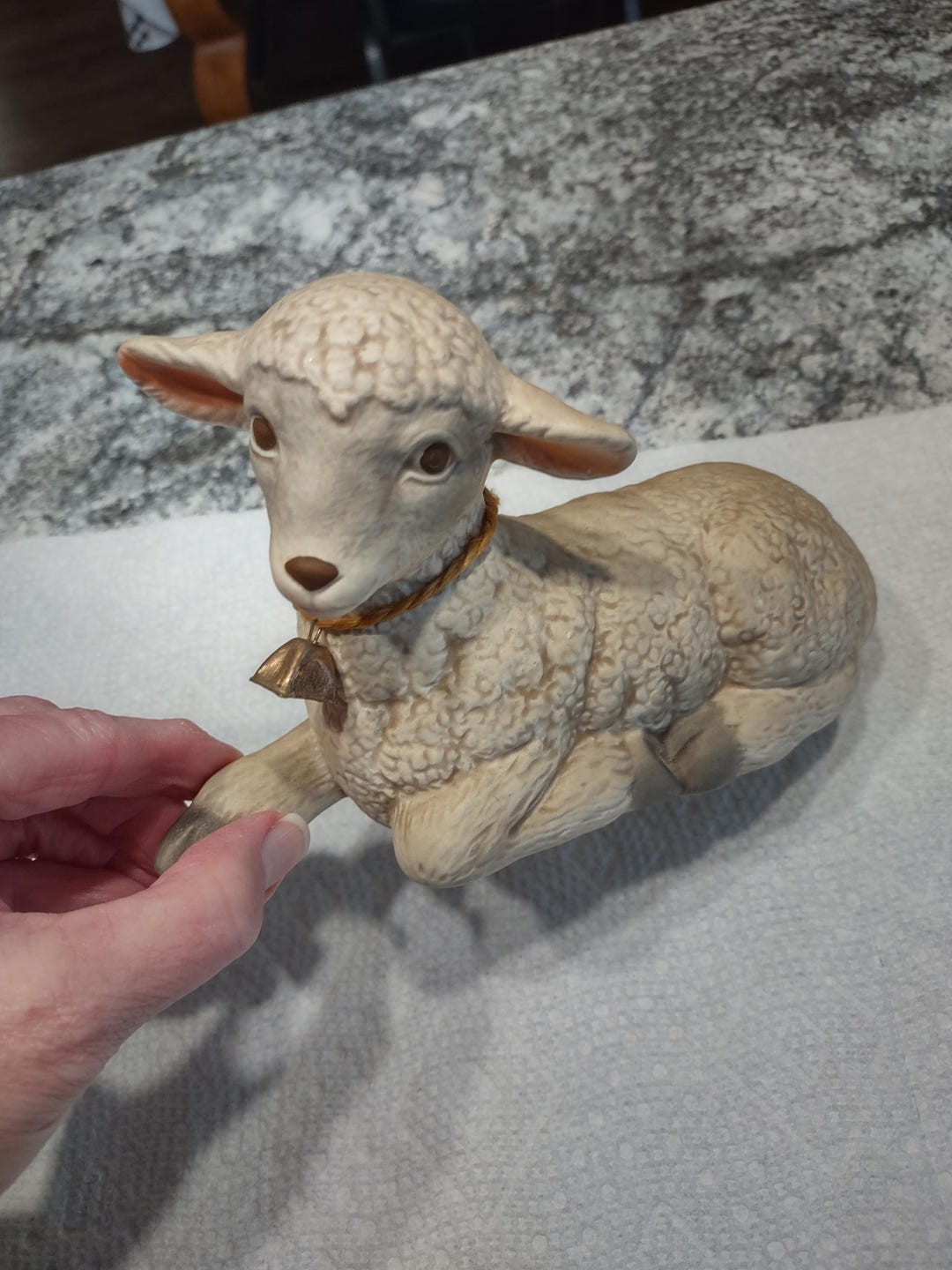 Vintage - Handmade Ceramic Lamb With Bell - Unmarked - 8" X 5" - EUC - Etsy