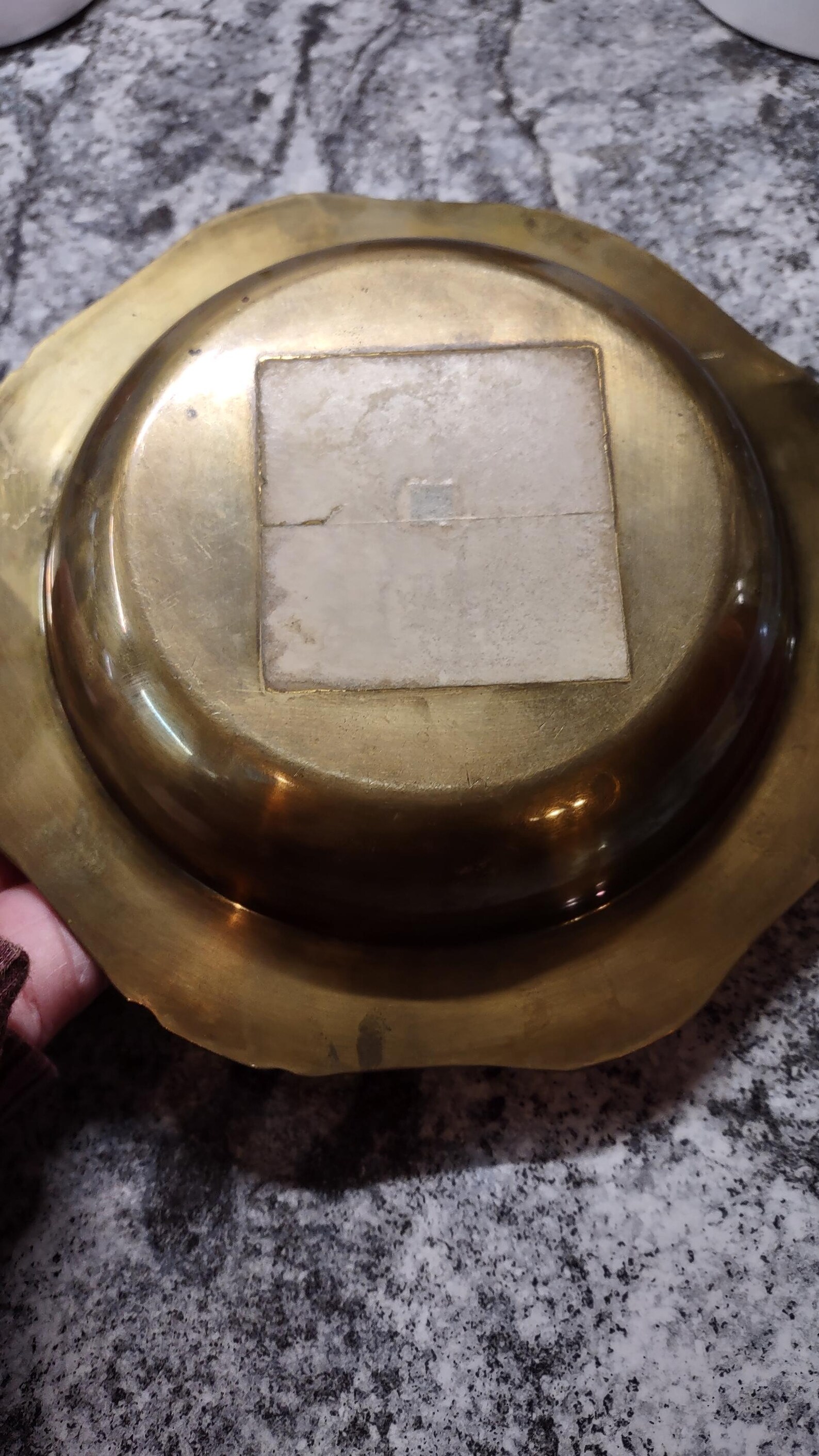 Vintage Brass Ashtray With Glass Insert/catch All - 8 1/4" Diameter ...