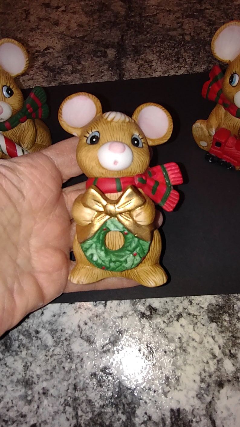 HOMCO Vintage 5210 Set of 3 Christmas Mice Figurines. - Etsy