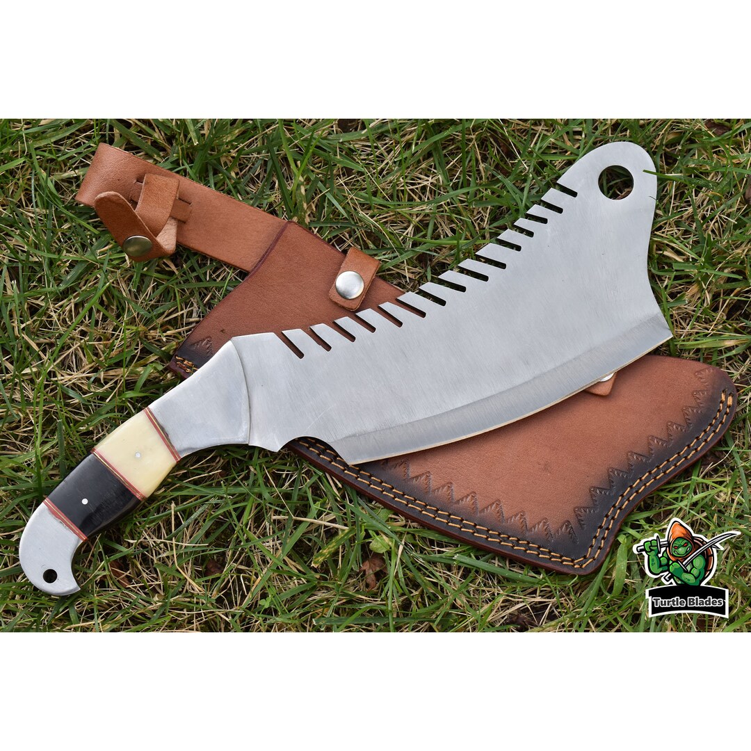 Unique Designed Hand Forged Stainless Steel Chef Cleaver Knife, BBQ ...
