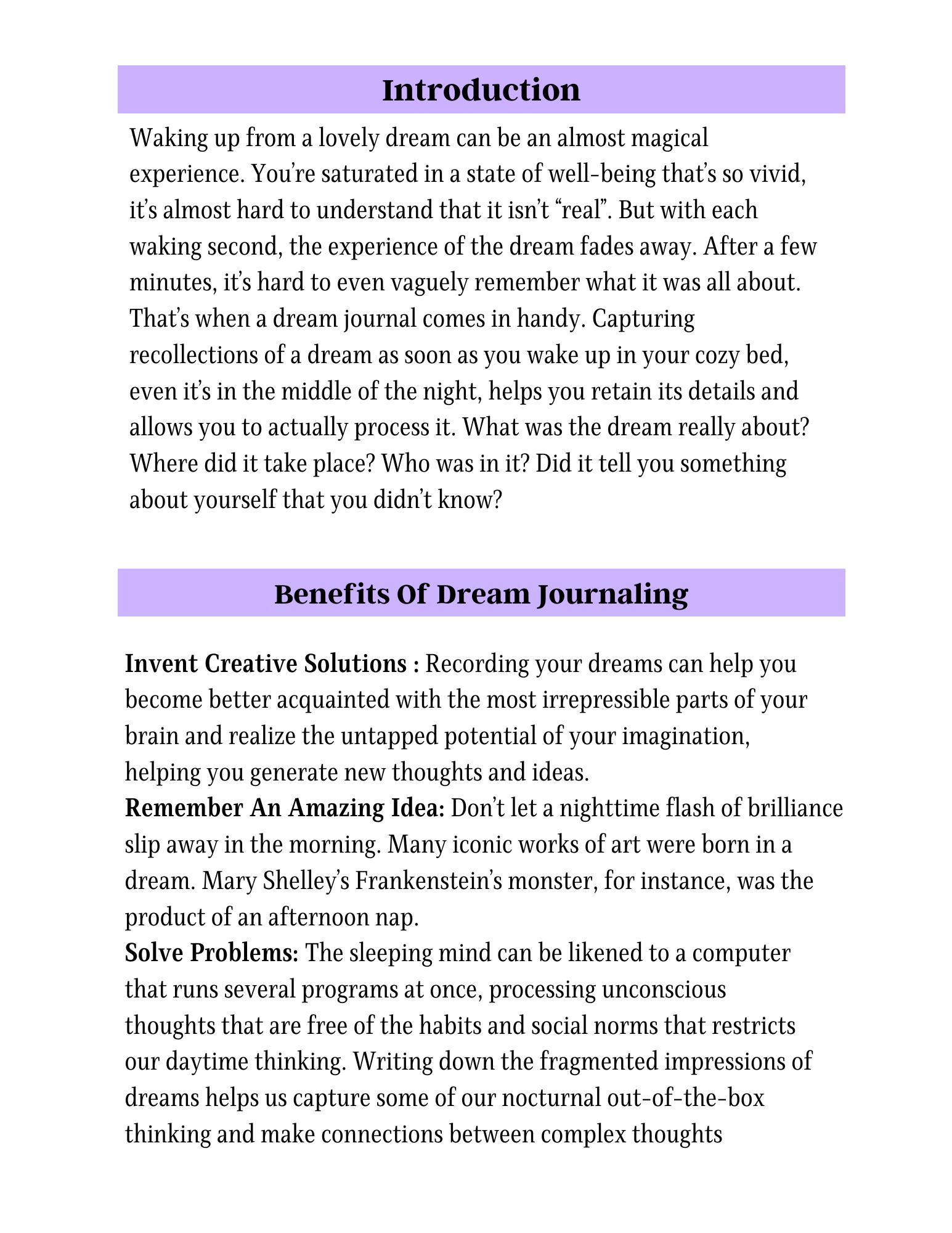 Editable Dream Journal and Diary Planner, Creative A4 PDF Document for ...