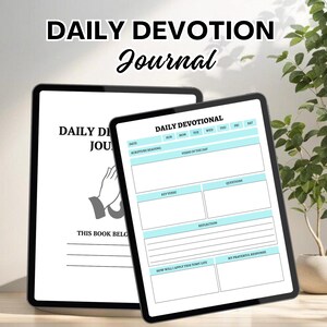 Editable Daily Devotion Journal, Guided Reflection PDF for Spiritual ...