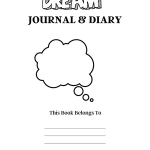 Editable Dream Journal and Diary Planner, Creative A4 PDF Document for ...