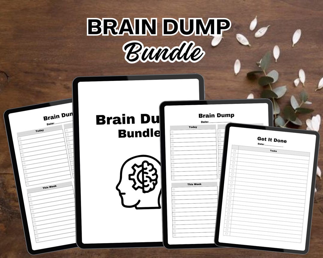 Digital Brain Dump Bundle, Organized PDF Templates for Mind Clarity ...