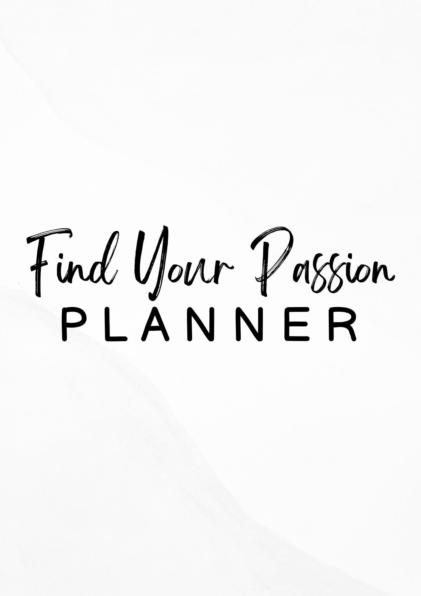 Editable Find Your Passion Planner, Customizable PDF Document for Goal ...