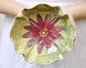 Items similar to Handmade Ceramic Bowl Poppy Bowl hand built serving ...