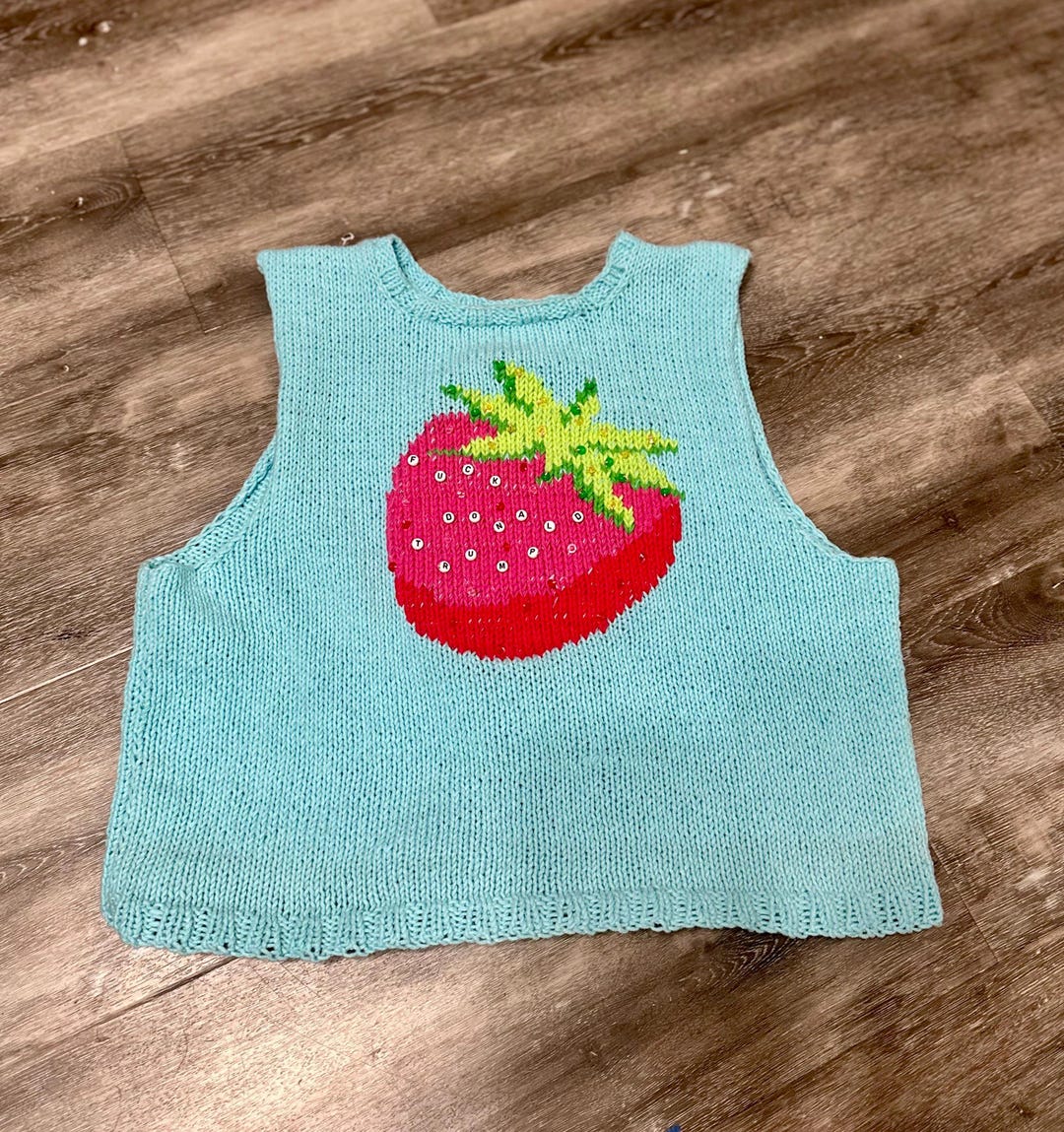 Strawberry Intarsia or Duplicate Stitch Knitting Chart - Etsy