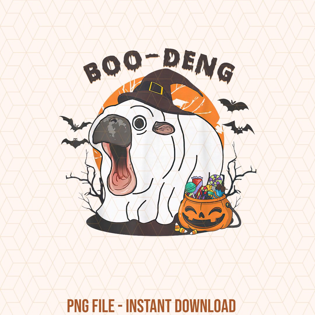 Boo Deng Halloween Png, Moo Deng Gang Png, Spooky Moo Deng Png, I Love ...