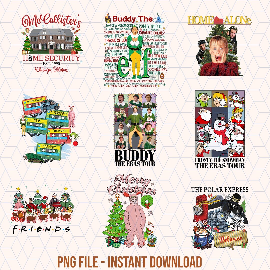 Funny Christmas Movie Bundle, Home Alone Bundle, Grinh Christmas Bundle ...