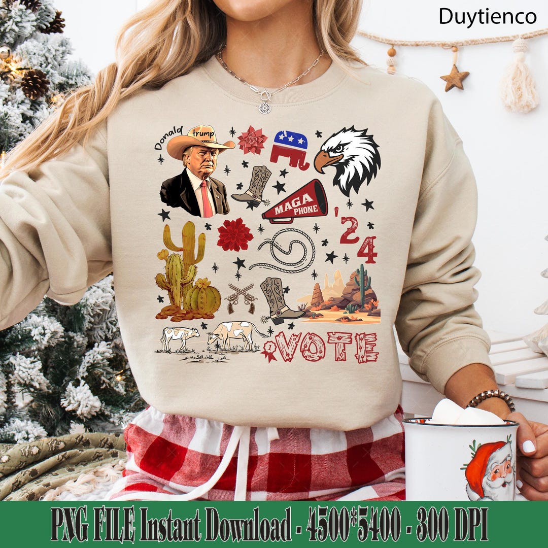 Trump Cowboy Png, Presidential Election 47th Png, MAGA Phone 24 Png ...