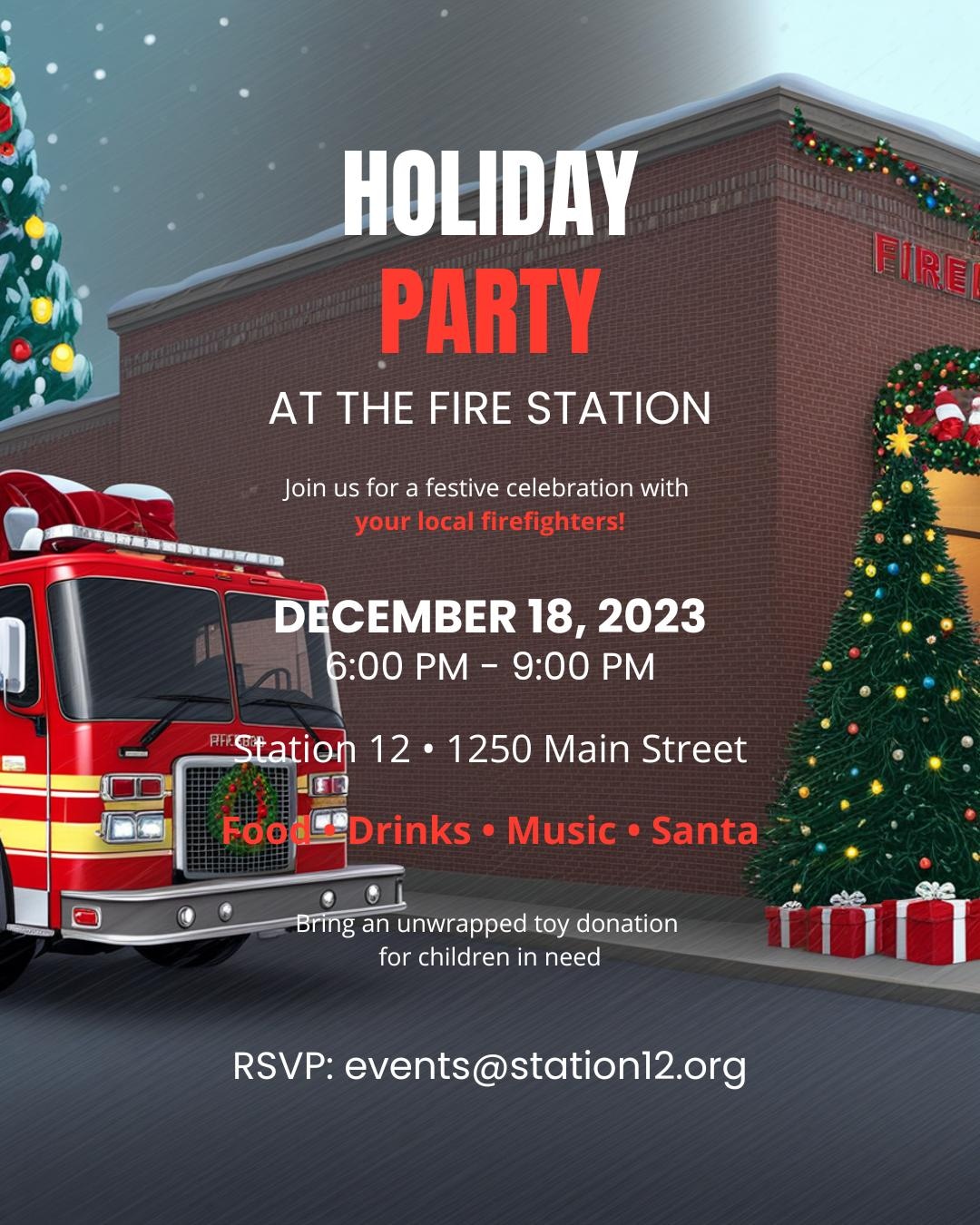Fire Department Holiday Party Invitation - Etsy Canada