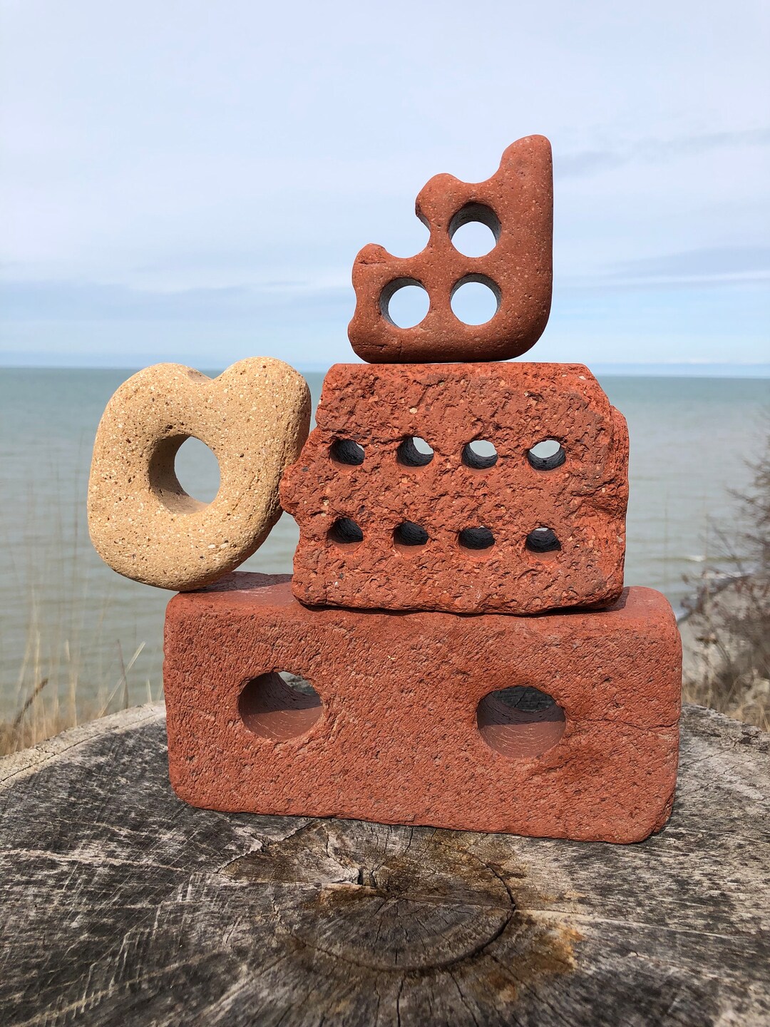 Beach BRICK Sea Brick Antique Brick Beach Finds Brick Craft Supply Lake ...
