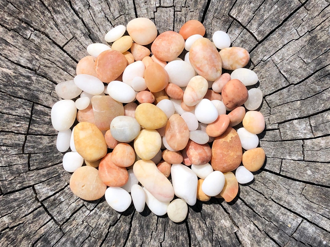 Natural Quartz Beach Stones ~ Milky Quartz Multi Color ~ Pebble Art ...