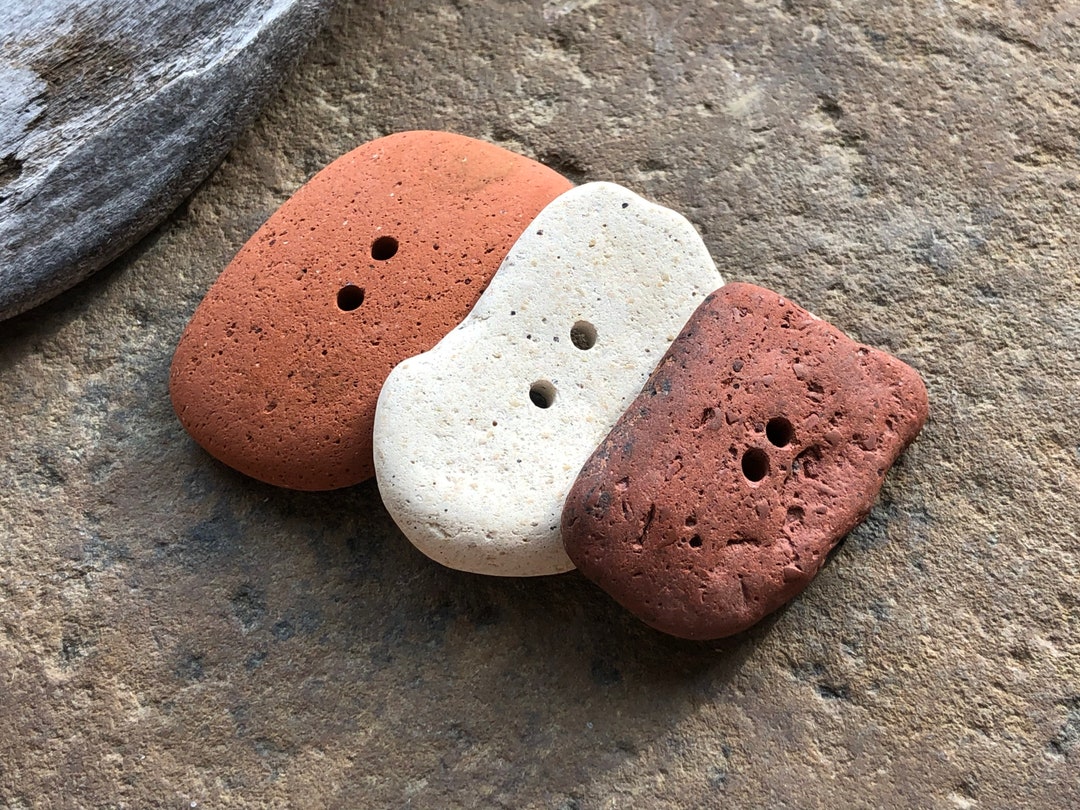 Natural Beach Brick BUTTONS - Etsy