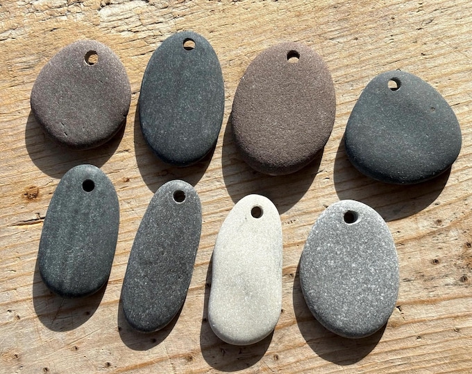 Natural Stone Pendants ~ Beach Stone Pendants ~ Top Drilled Stones ...