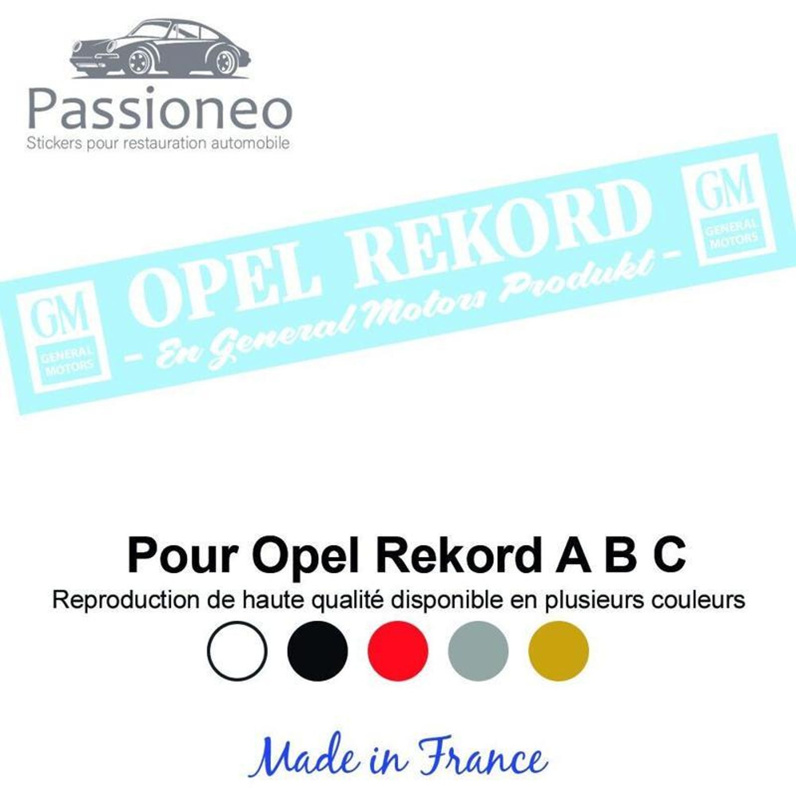 Sticker - GM Opel Rekord Logo - 5 Colors - High Resistance - Etsy