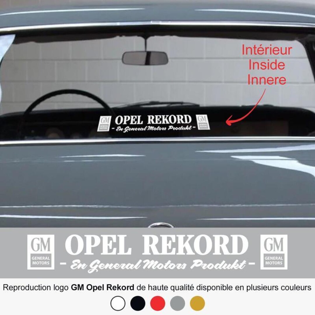 Sticker - GM Opel Rekord Logo - 5 Colors - High Resistance - Etsy