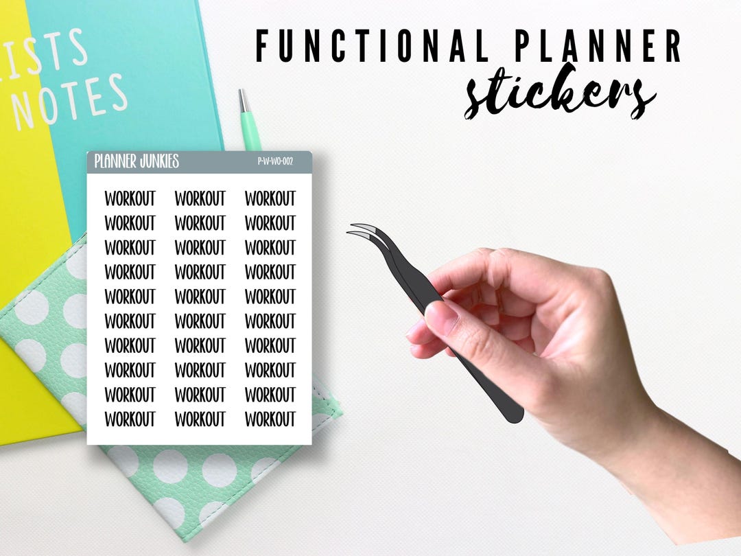 Workout Stickers, Planner Stickers, Stickers for Planners, Functional ...