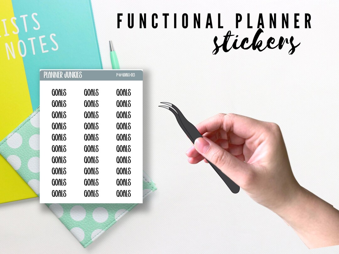 Goals, Planner Stickers, Stickers for Planners, Motivational Stickers ...
