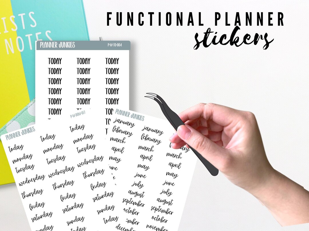 Functional Planner Words, Planner Stickers, Stickers for Planners ...