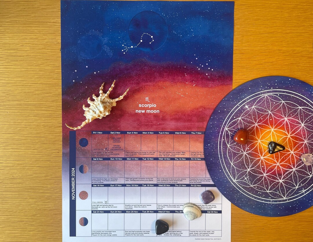 Lunar Calendar Scorpio PRINTABLE Original Artwork - It's DIFFERENT ...