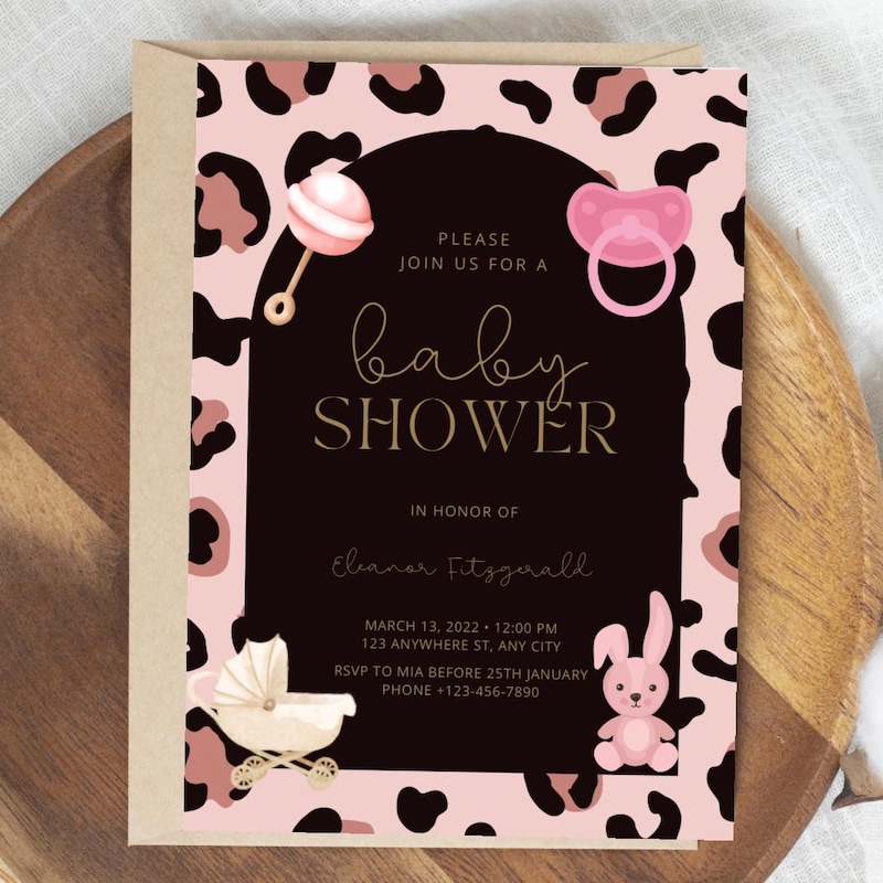 Cheetah Baby Shower - Etsy