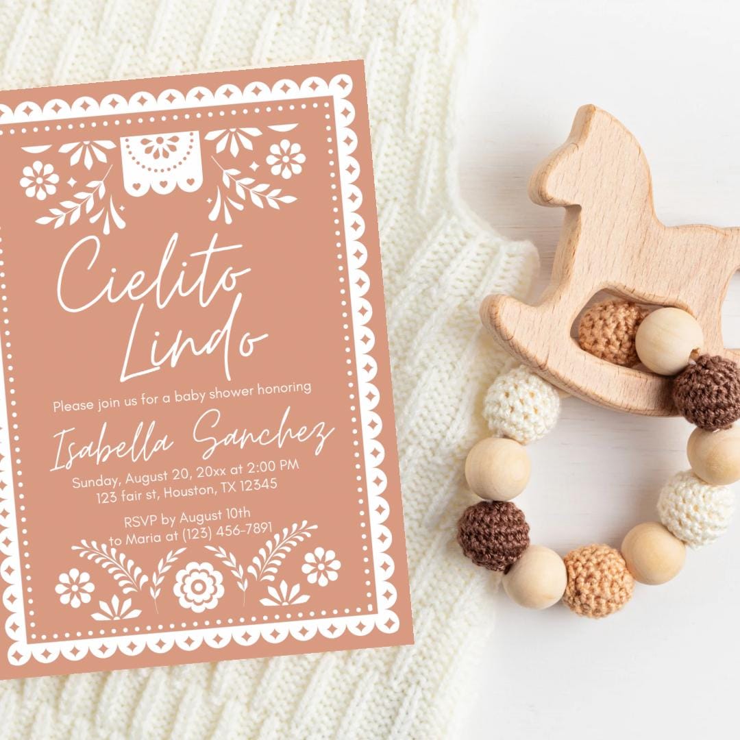 Cielito Lindo Baby Shower Invitation Mexican Baby Shower Invitation ...