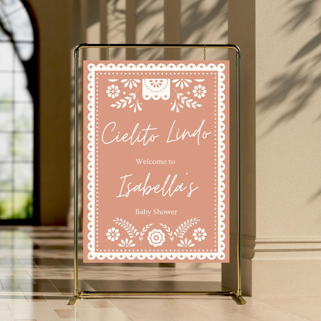 Cielito Lindo Sign Cielito Lindo Baby Shower Welcome Sign Papel Picado ...