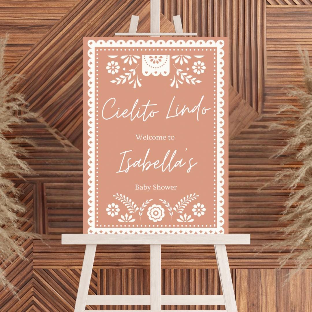 Cielito Lindo Sign Cielito Lindo Baby Shower Welcome Sign Papel Picado ...