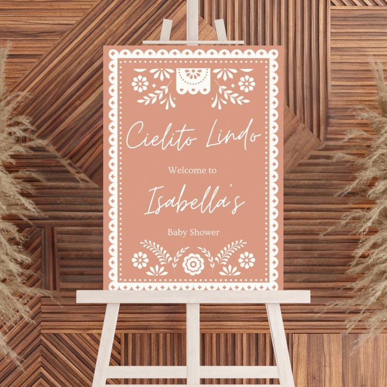 Cielito Lindo Sign Cielito Lindo Baby Shower Welcome Sign Papel Picado ...