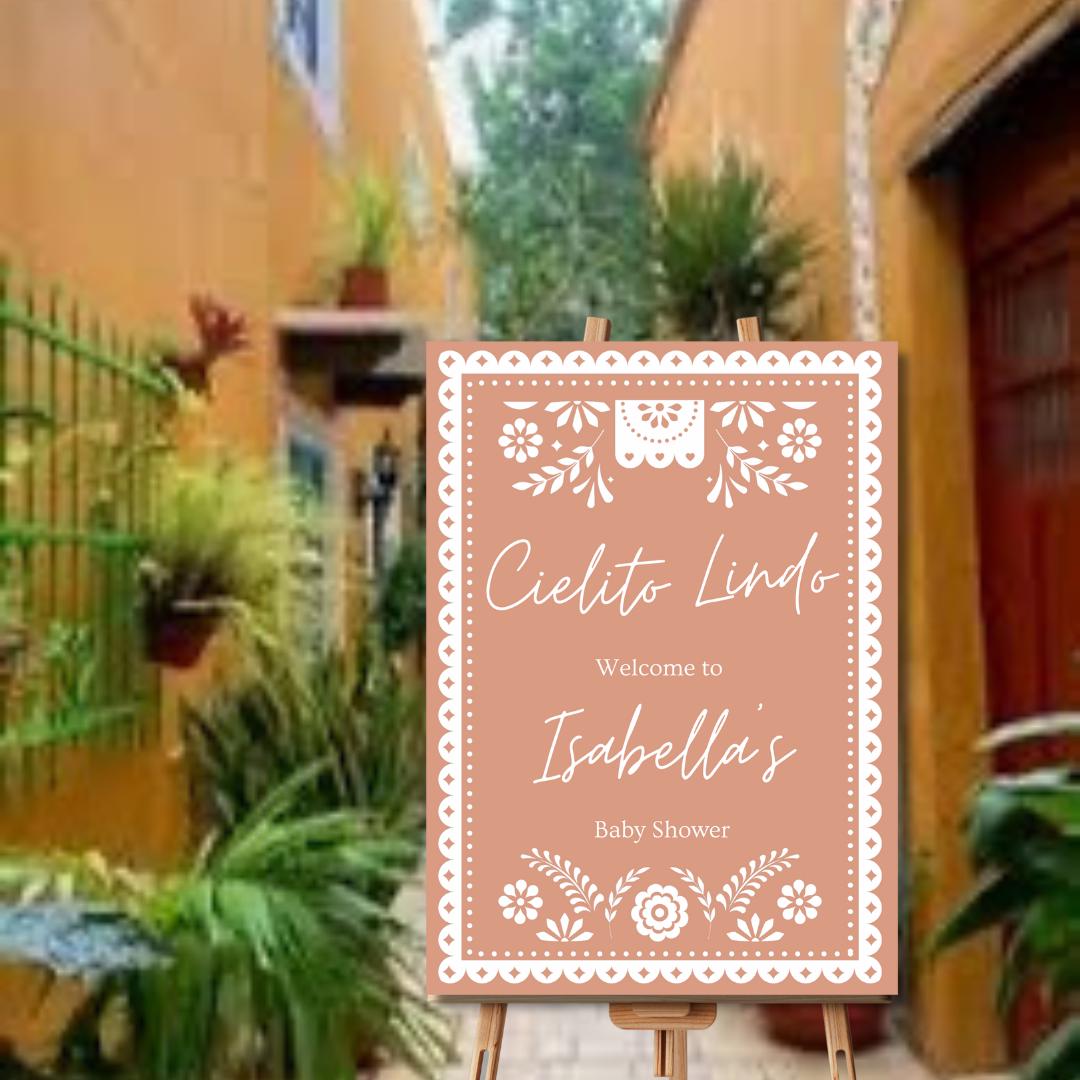 Cielito Lindo Sign Cielito Lindo Baby Shower Welcome Sign Papel Picado ...