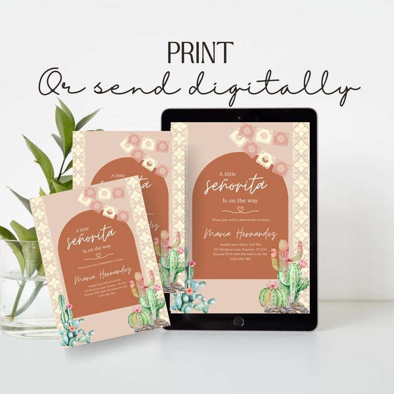 Little Senorita Baby Shower Invitation: Mexican Papel Picado Theme ...