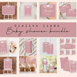 Pink Cielito Lindo Baby Shower Decor: Mexican Theme (editable Canva ...