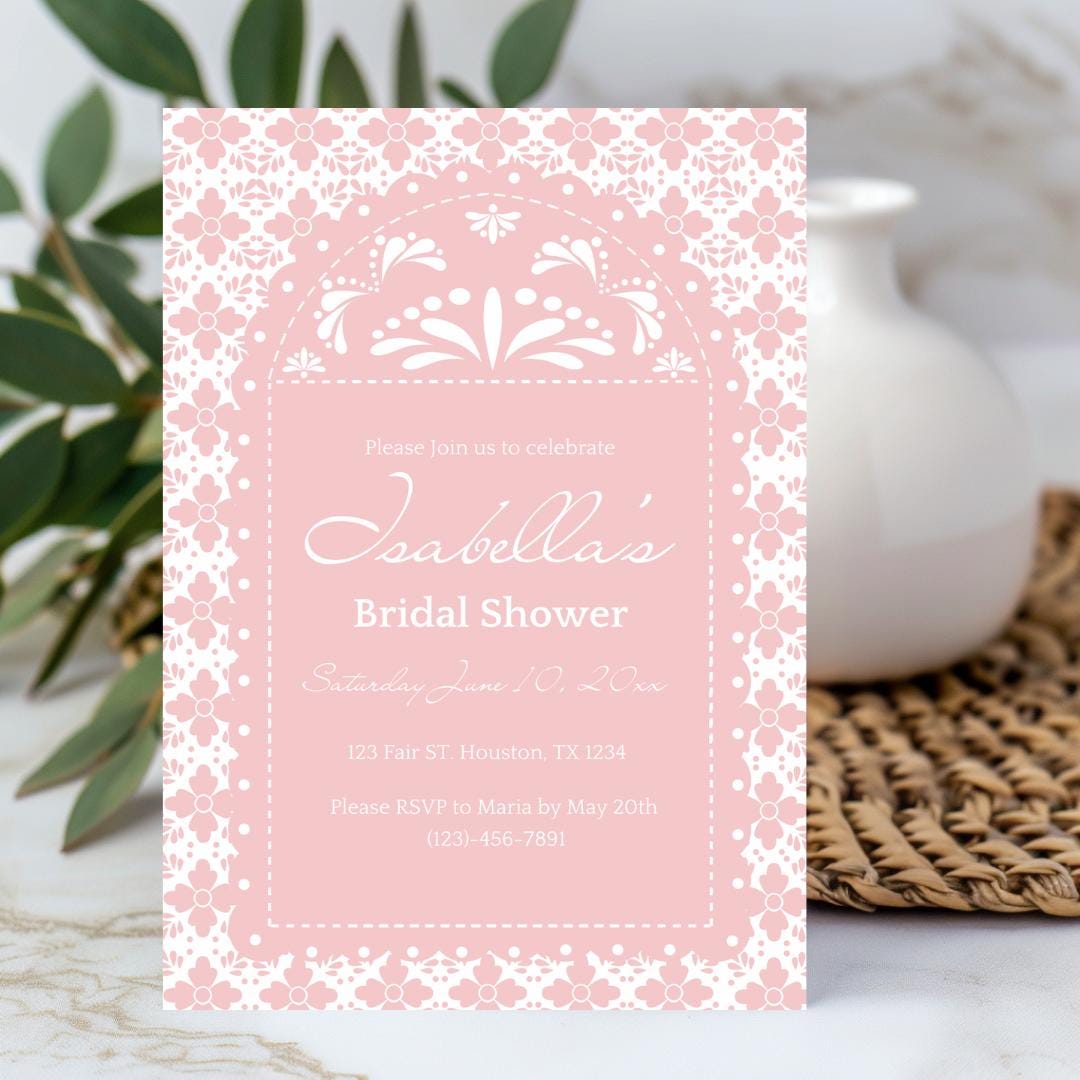 Talavera Invitation,pink Talavera,bridal Shower,baby Shower,mexican ...
