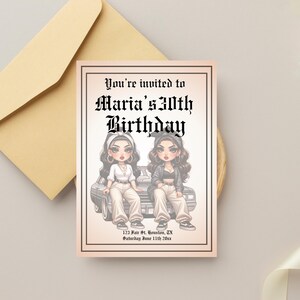 Chola Birthday Invitation | Latina Birthday Party Invite | Girl ...