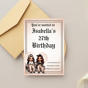 Chola Birthday Invitation | Latina Birthday Party Invite | Girl ...