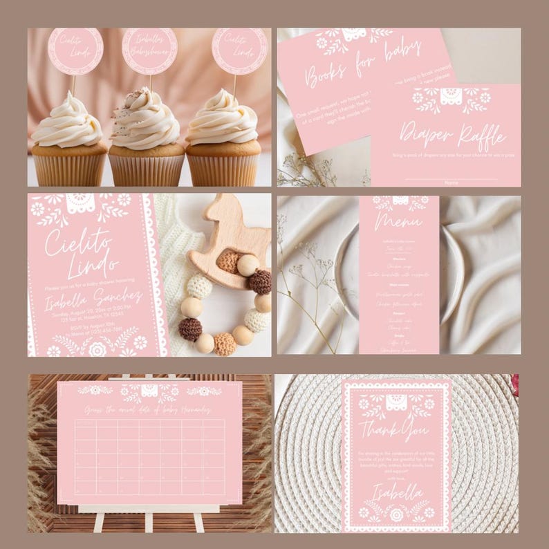Blush Pink Cielito Lindo Baby Shower Decor Bundle Pink Talavera Bundle ...