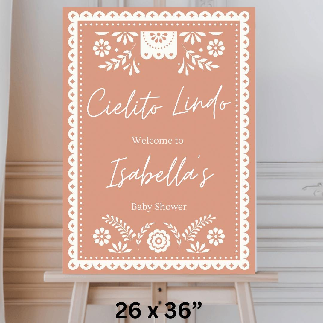 Cielito Lindo Sign Cielito Lindo Baby Shower Welcome Sign Papel Picado ...