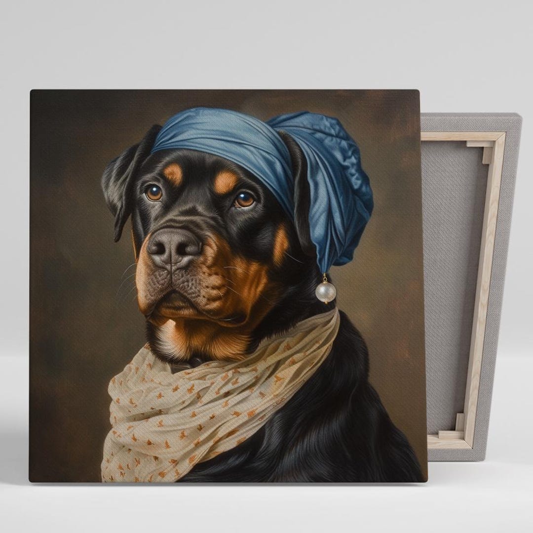 Rottweiler Art, Canvas or Poster, Classic Contemporary Home Decor ...