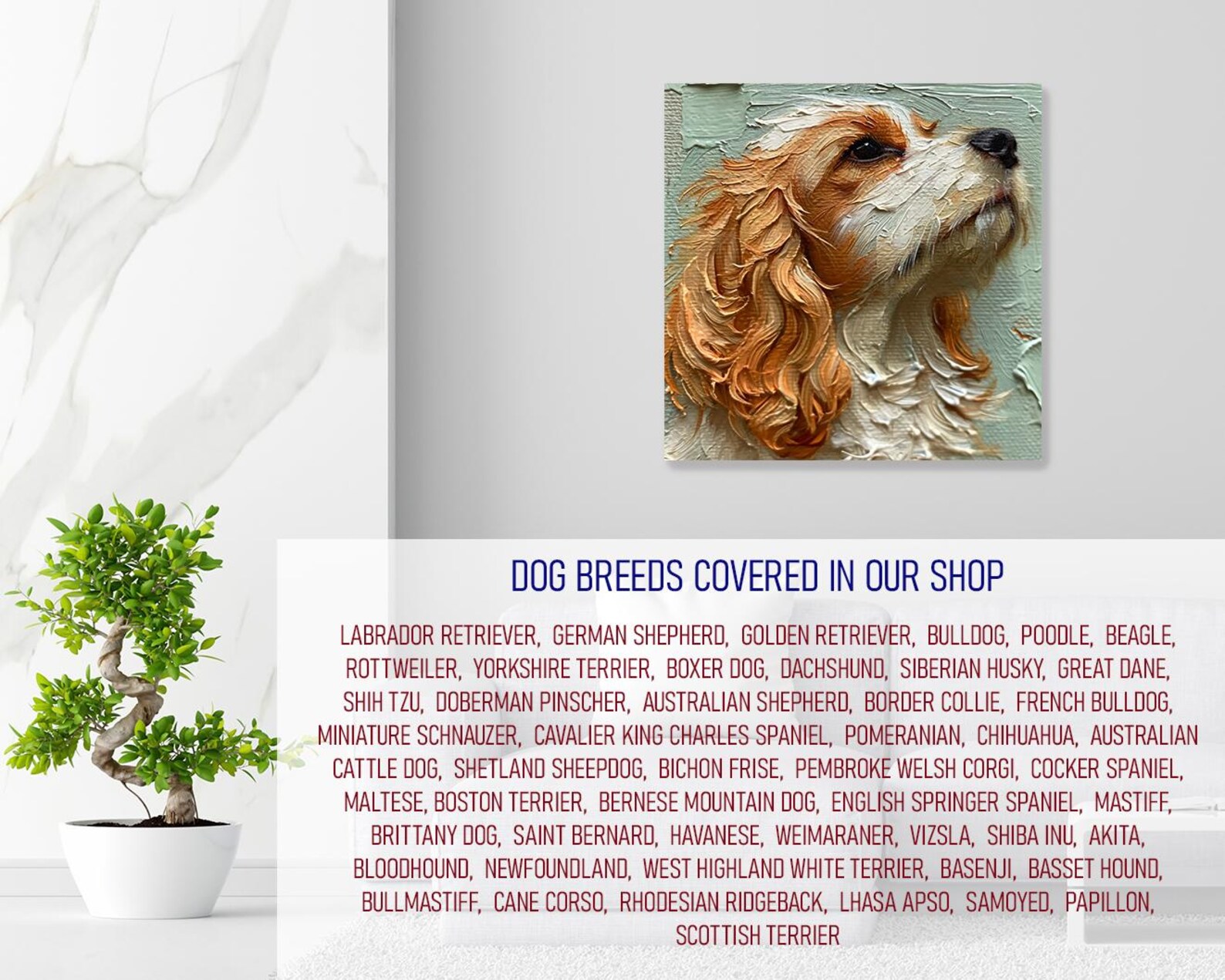 Cocker Spaniel Art, Canvas or Poster, Textured Portrait, Modern Rustic ...