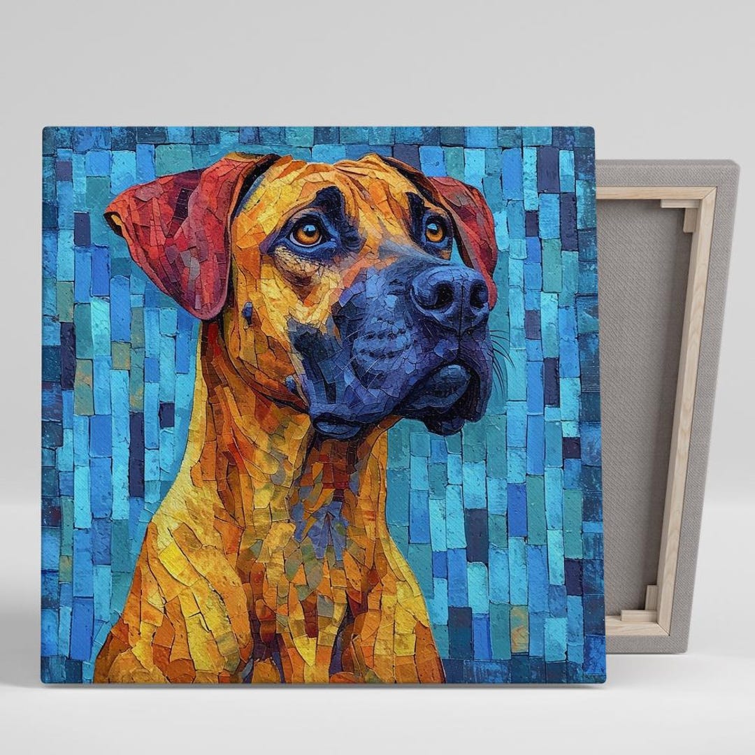 Rhodesian Ridgeback Art, Canvas or Poster, Mosaic Contemporary Decor ...