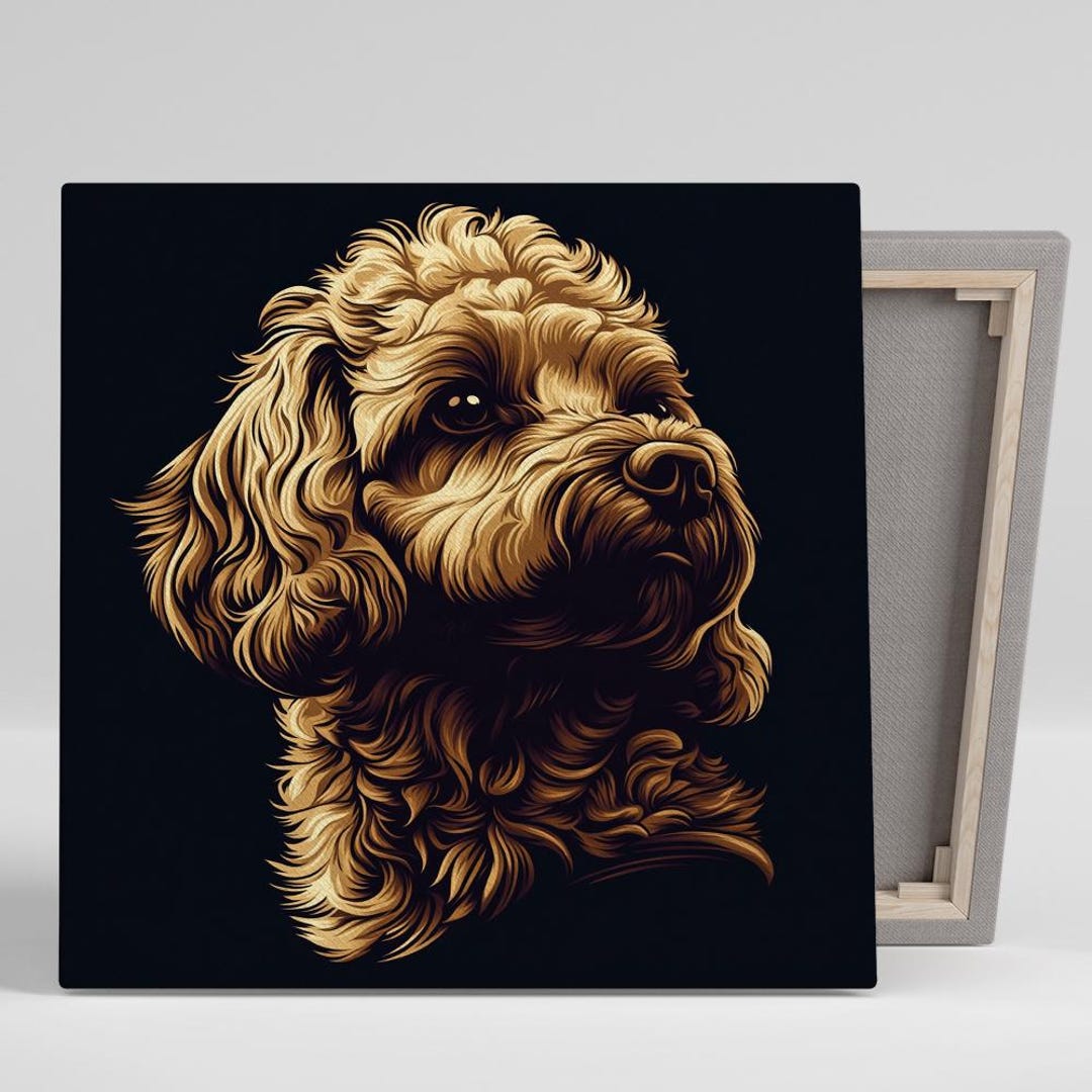 Goldendoodle Art, Canvas or Poster, Contemporary Whimsical Decor ...