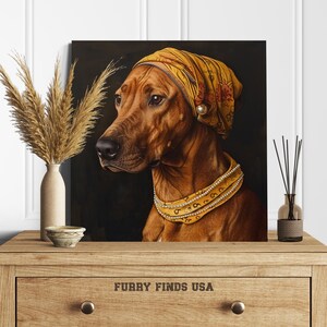 Rhodesian Ridgeback Art, Canvas or Poster, Glam Traditional Bohemian ...