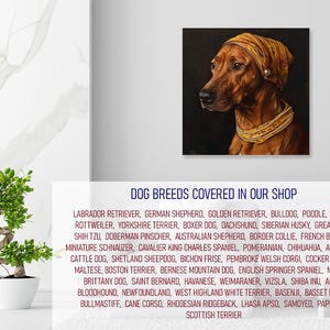 Rhodesian Ridgeback Art, Canvas or Poster, Glam Traditional Bohemian ...